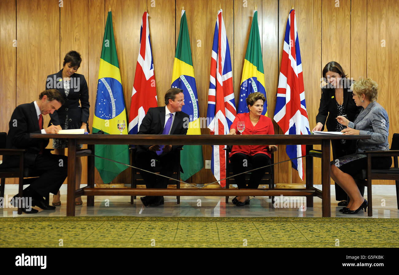 Cameron visits Brazil Stock Photo - Alamy