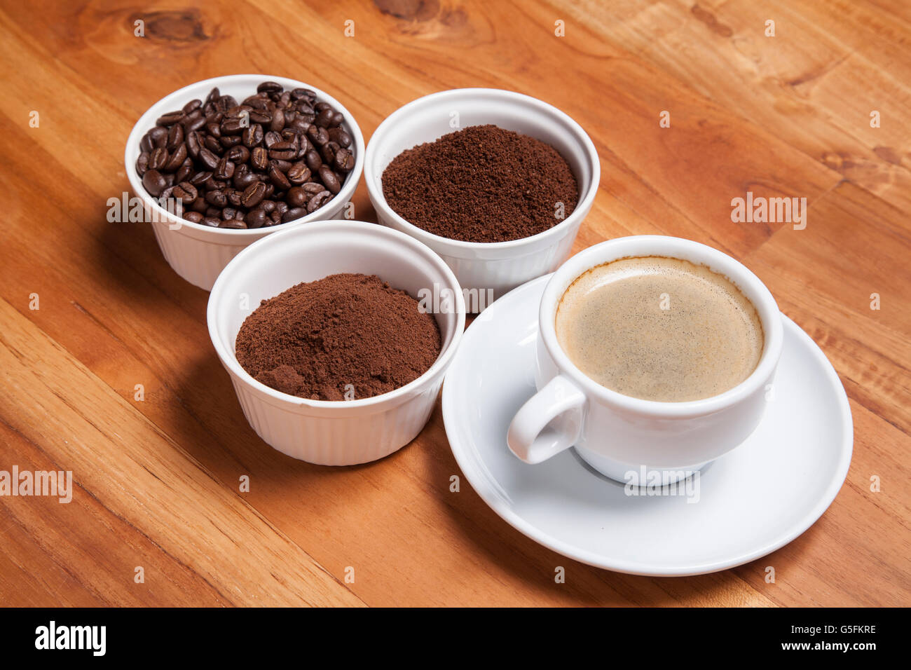 Three types of coffee Stock Photo - Alamy