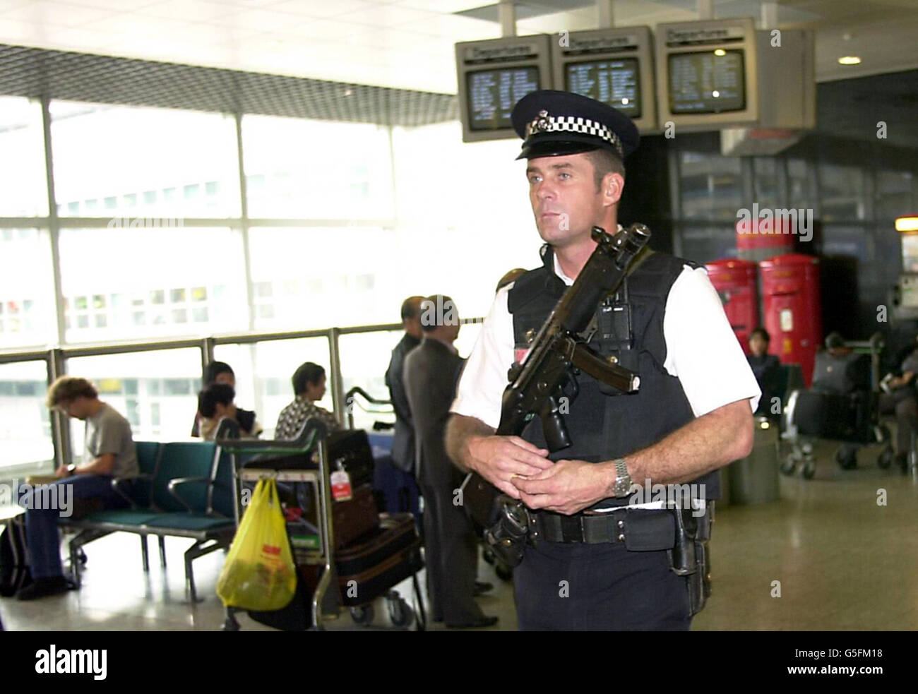 Security is stepped up at Terminal Three, Heathrow. Planes have been ...