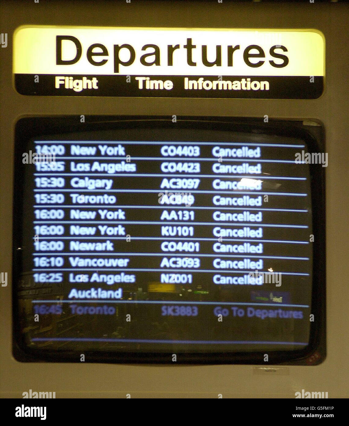 The departure screen in terminal three at heathrow airport hi-res stock ...