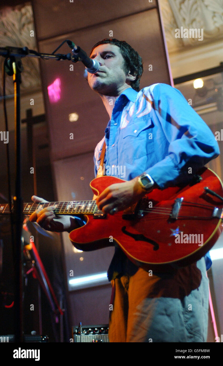 Gruff Rhys, lead singer and guitarist of Welsh band Super Furry Animals ...