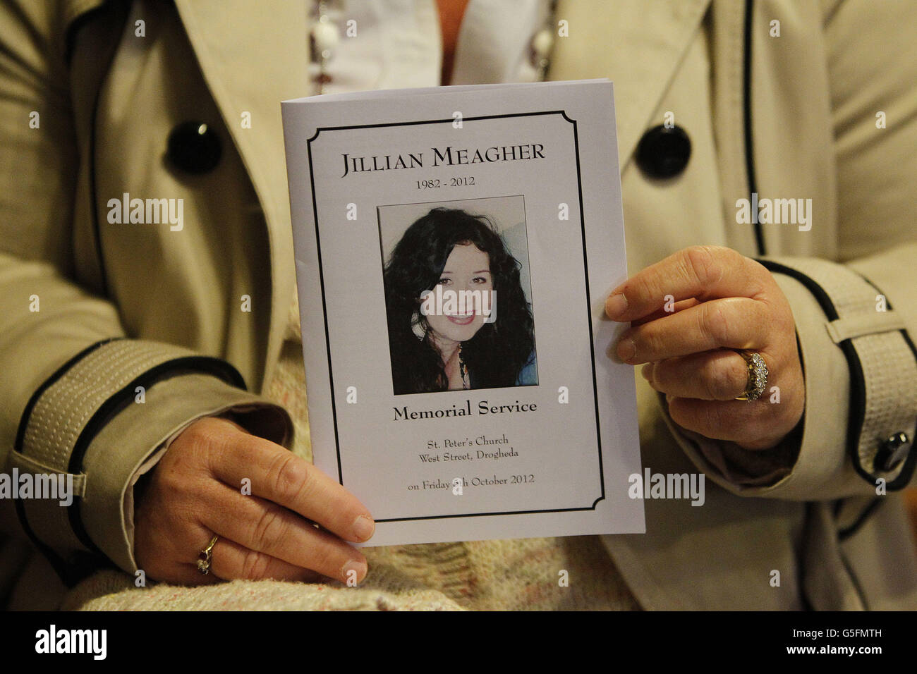 Gillian Meagher Memorial Mass Stock Photo - Alamy