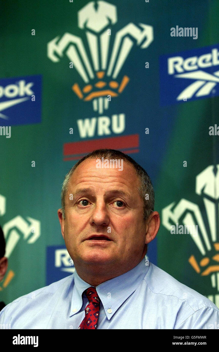 Wales Rugby Union team Manager Alan Phillips announces the Welsh side ...