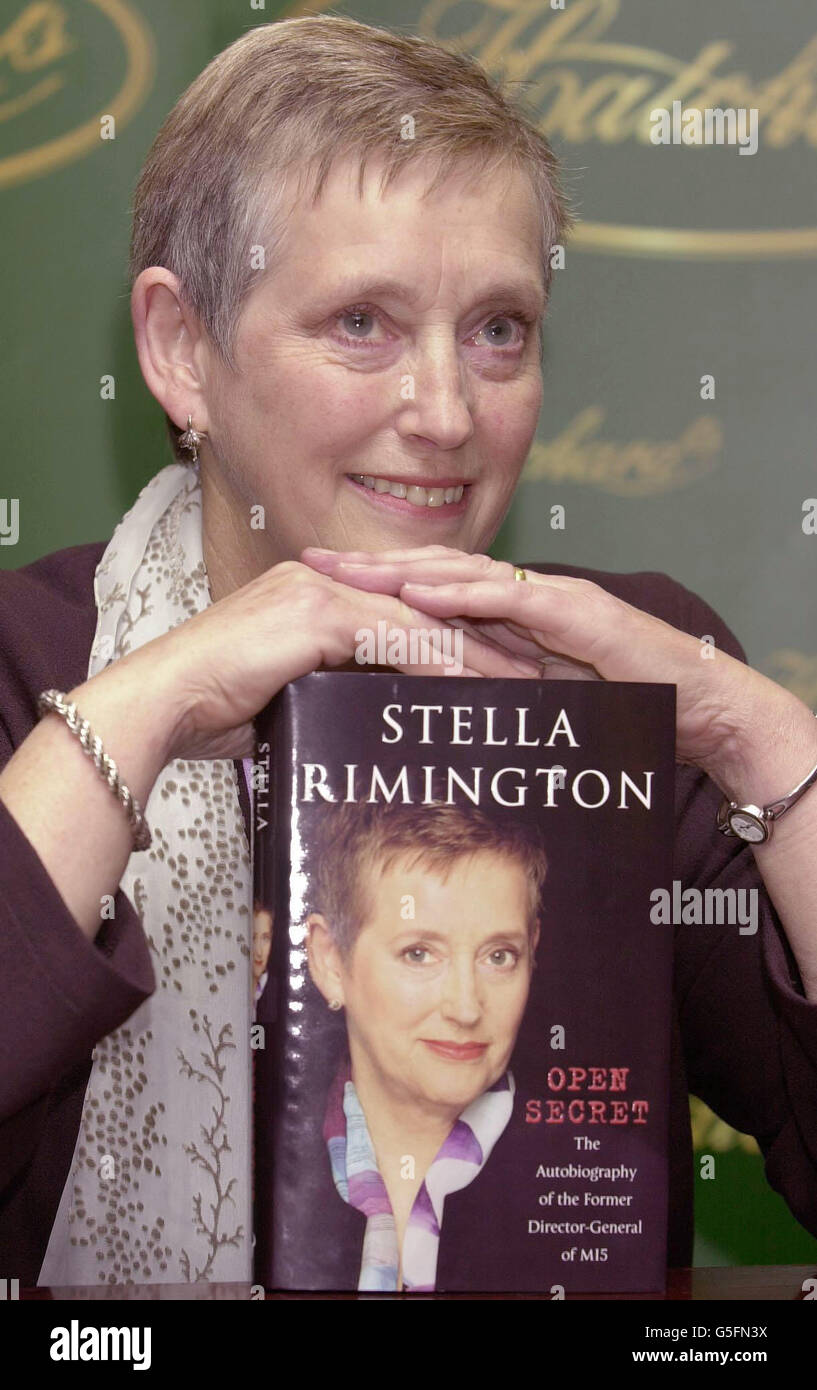 Dame Stella Rimington , the former Director-General of MI5 with a copy ...