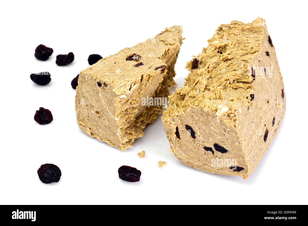 Piece sweet halva isolated Cut Out Stock Images & Pictures - Alamy