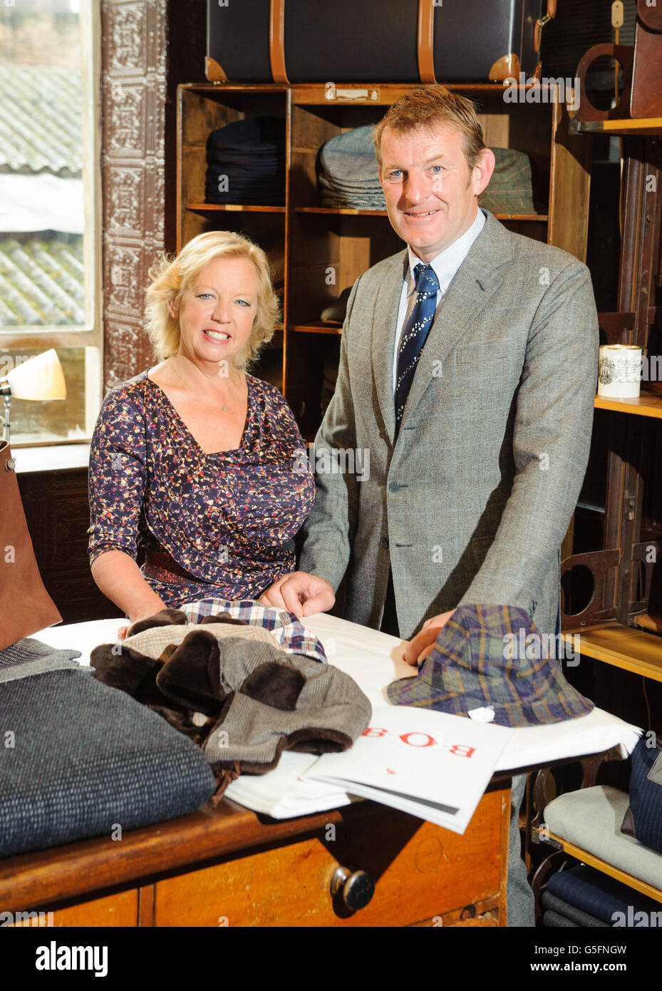 Deborah her husband paul at the best of britannia show hi-res stock ...