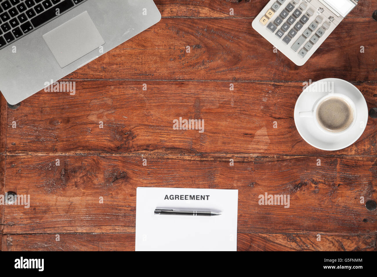 Advertising on the desk Stock Photo - Alamy