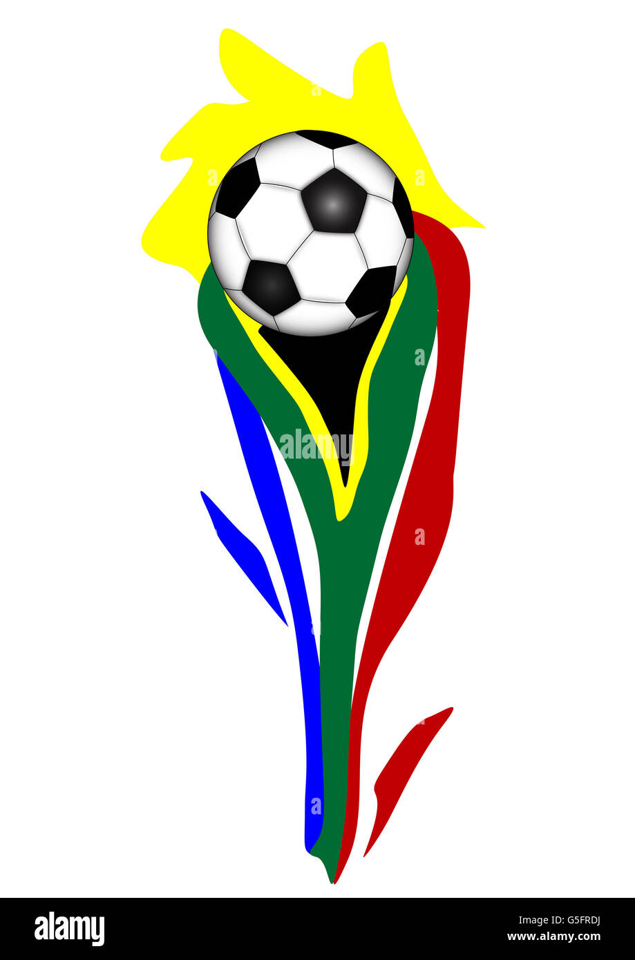Football and South African Flag Stock Photo - Alamy