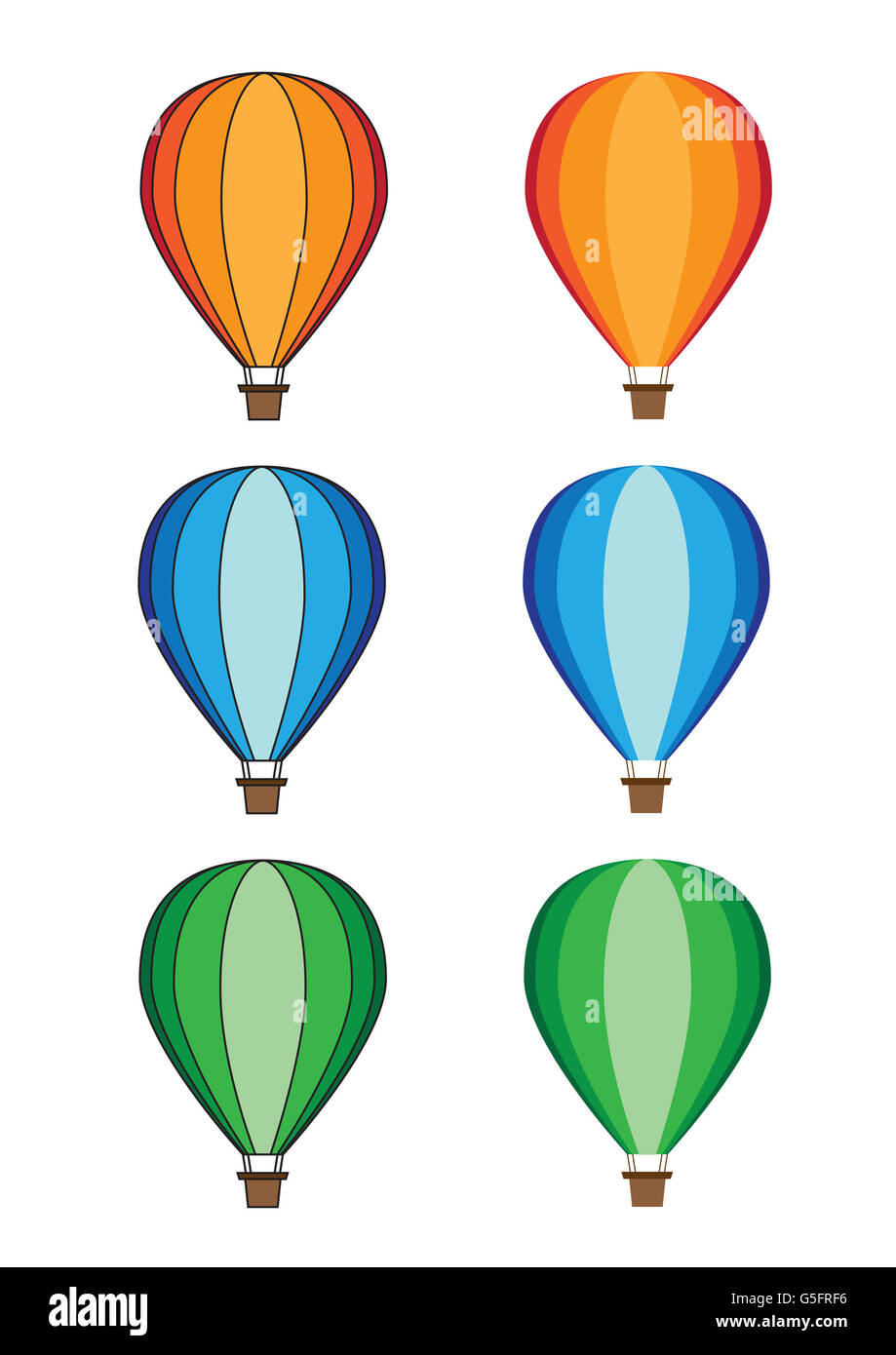 Hot air balloons blue Cut Out Stock Images & Pictures - Alamy