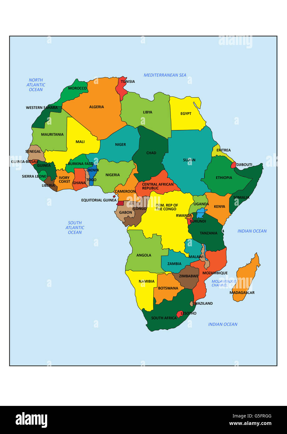 Map of Africa Stock Photo - Alamy