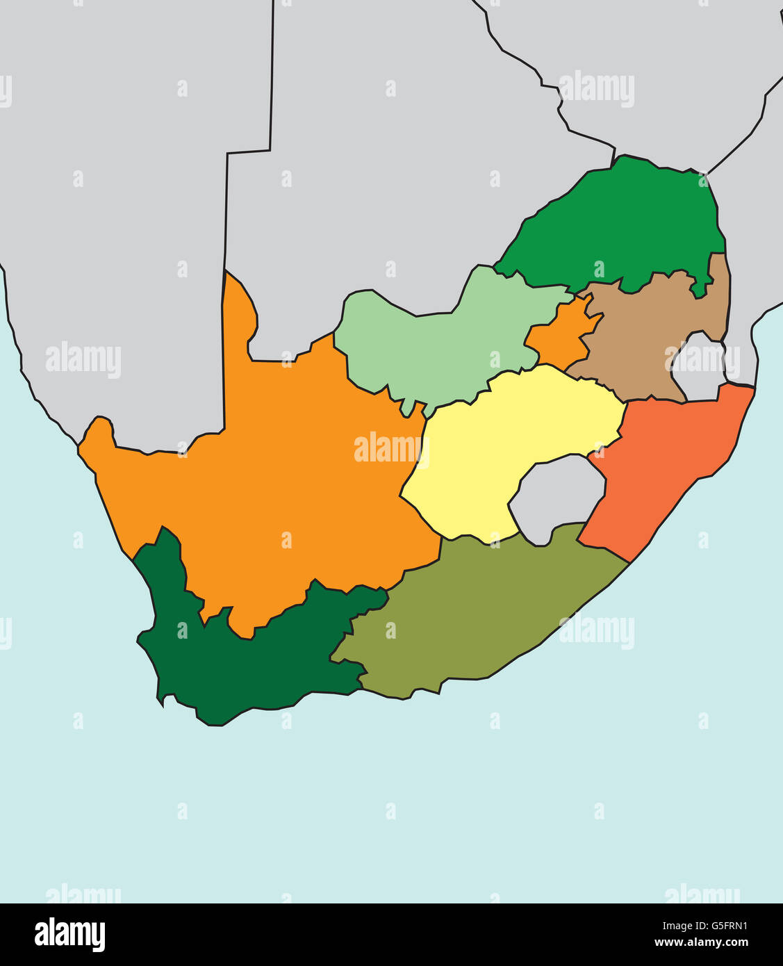 South Africa Map Outline Stock Photos & South Africa Map Outline Stock ...