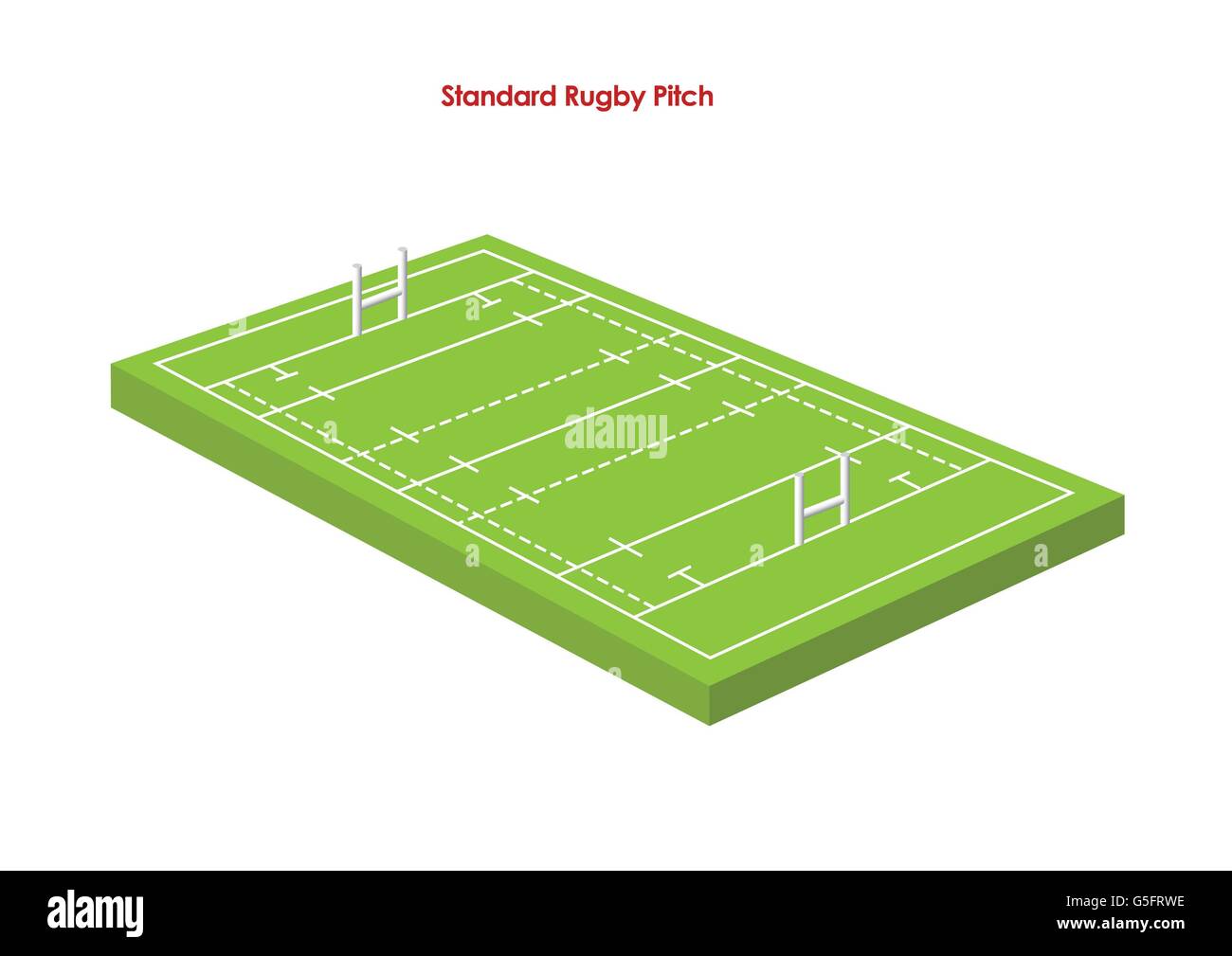 Standard rugby field Cut Out Stock Images & Pictures - Alamy