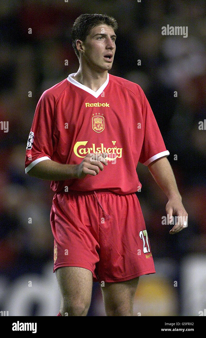 Gregory Vignal - Liverpool, in action during the Champions League match ...