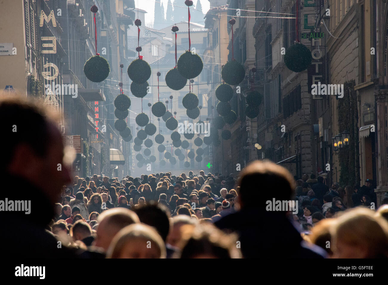 Europe, Italy, Tuscany, Florence, via dei Calzaiuoli Stock Photo - Alamy