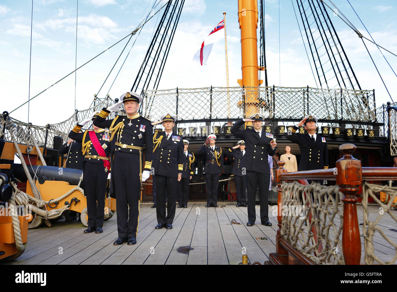 The Second Sea Lord, Vice Admiral Sir Charles Montgomery (front ...