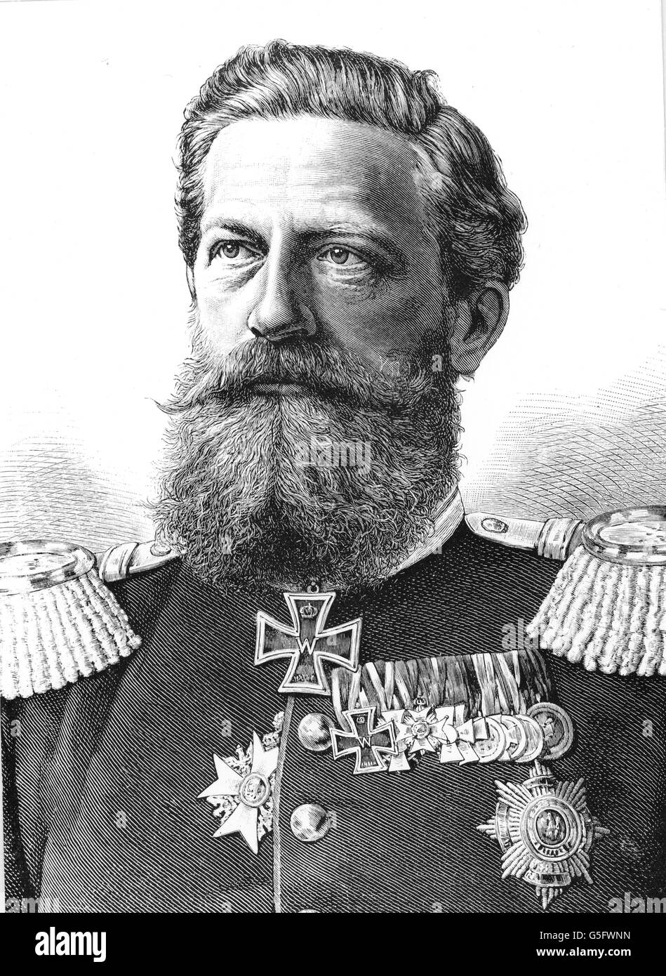 Engraving of crown prince friedrich wilhelm hi-res stock photography ...