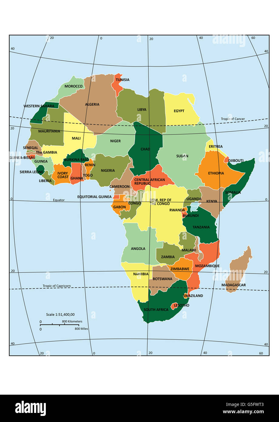 Map of Africa Stock Photo - Alamy