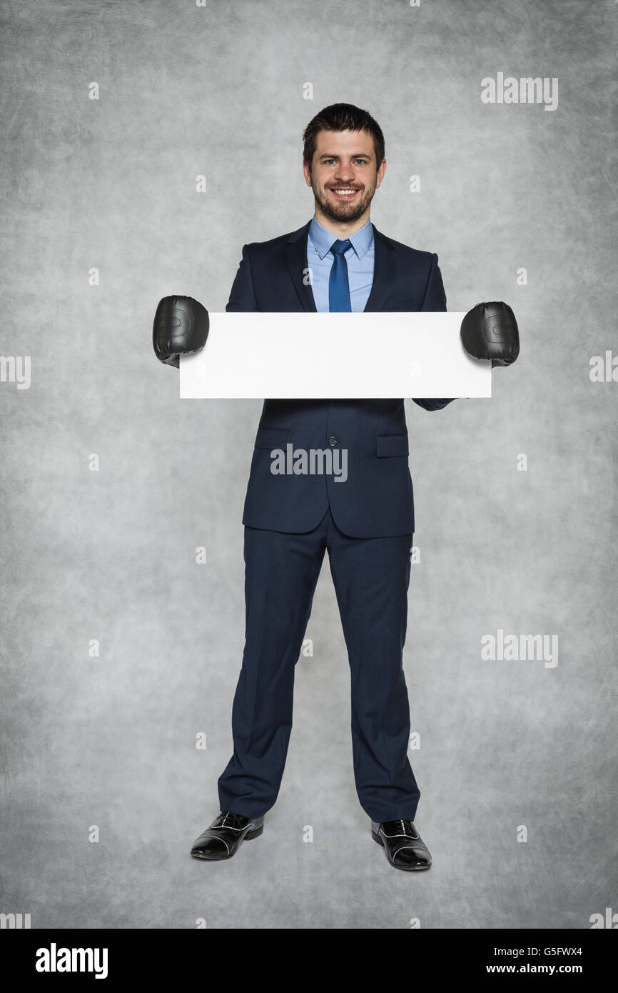 Smiling businessman with copy space Stock Photo - Alamy