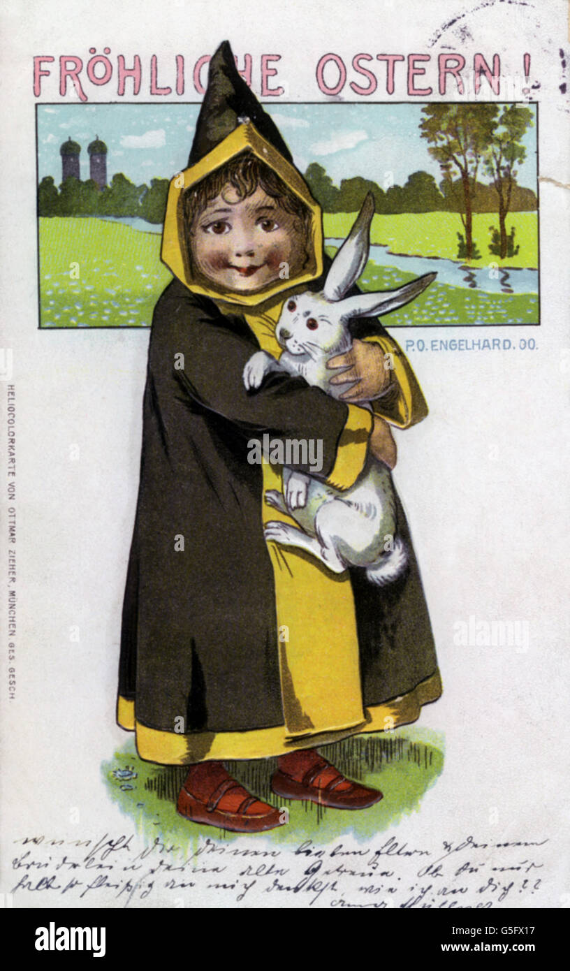 Happy easter card bunny germany hi-res stock photography and images - Alamy