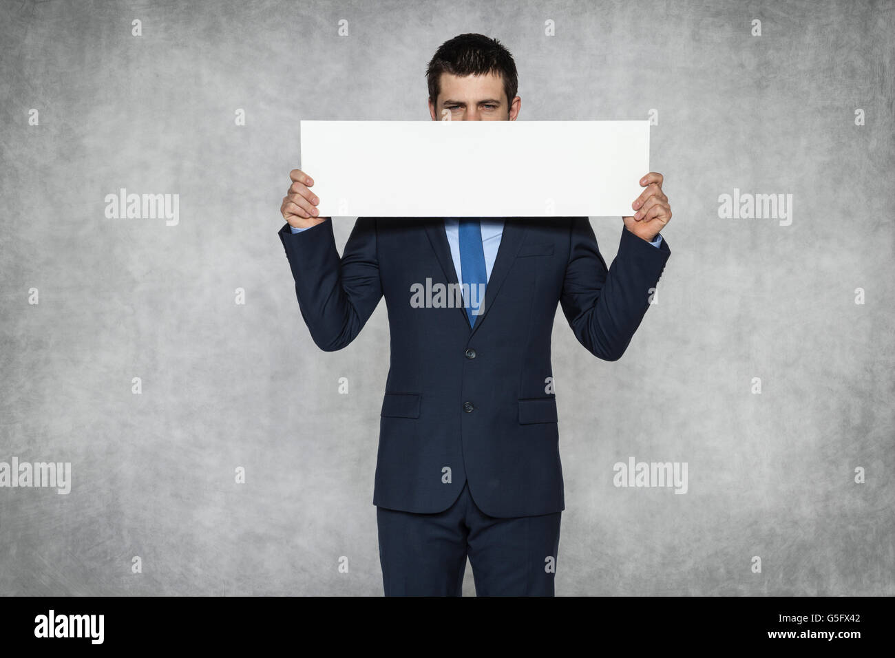 businessman and his advertising Stock Photo - Alamy