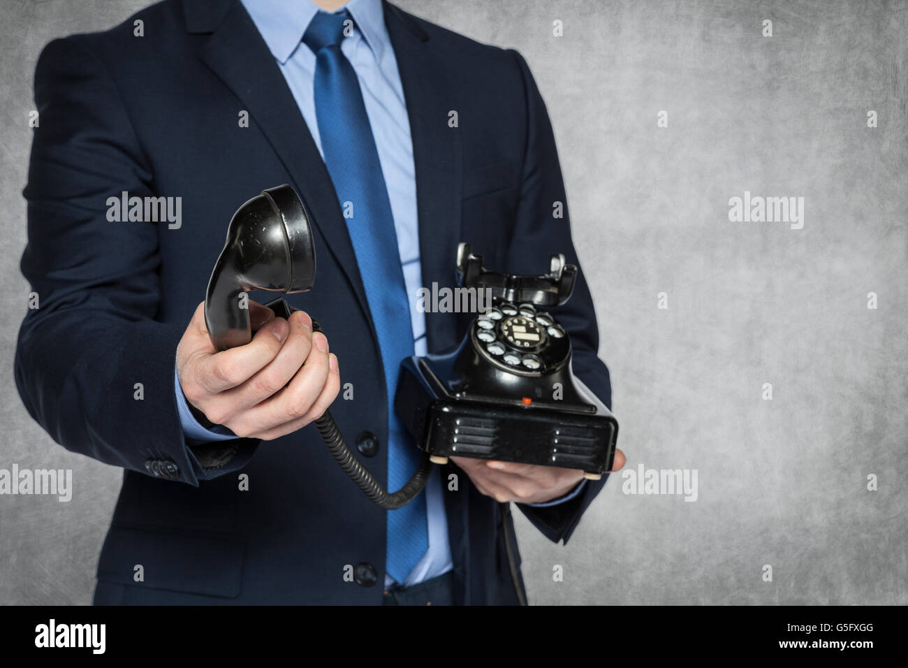 businessman receive a phone call Stock Photo - Alamy