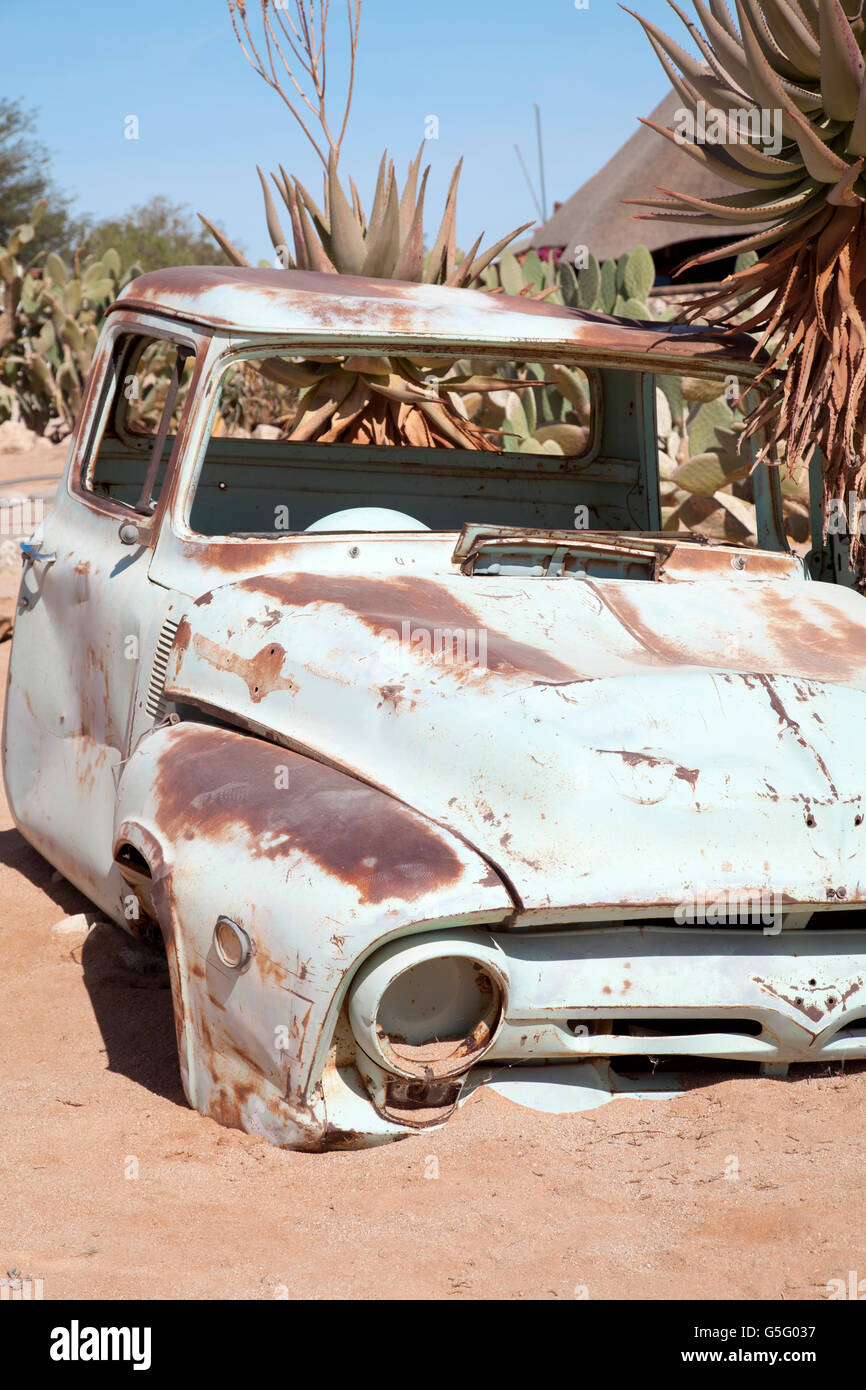 Old Cars in Grounds and Garden of Solitaire Settlement in Namibia Stock ...