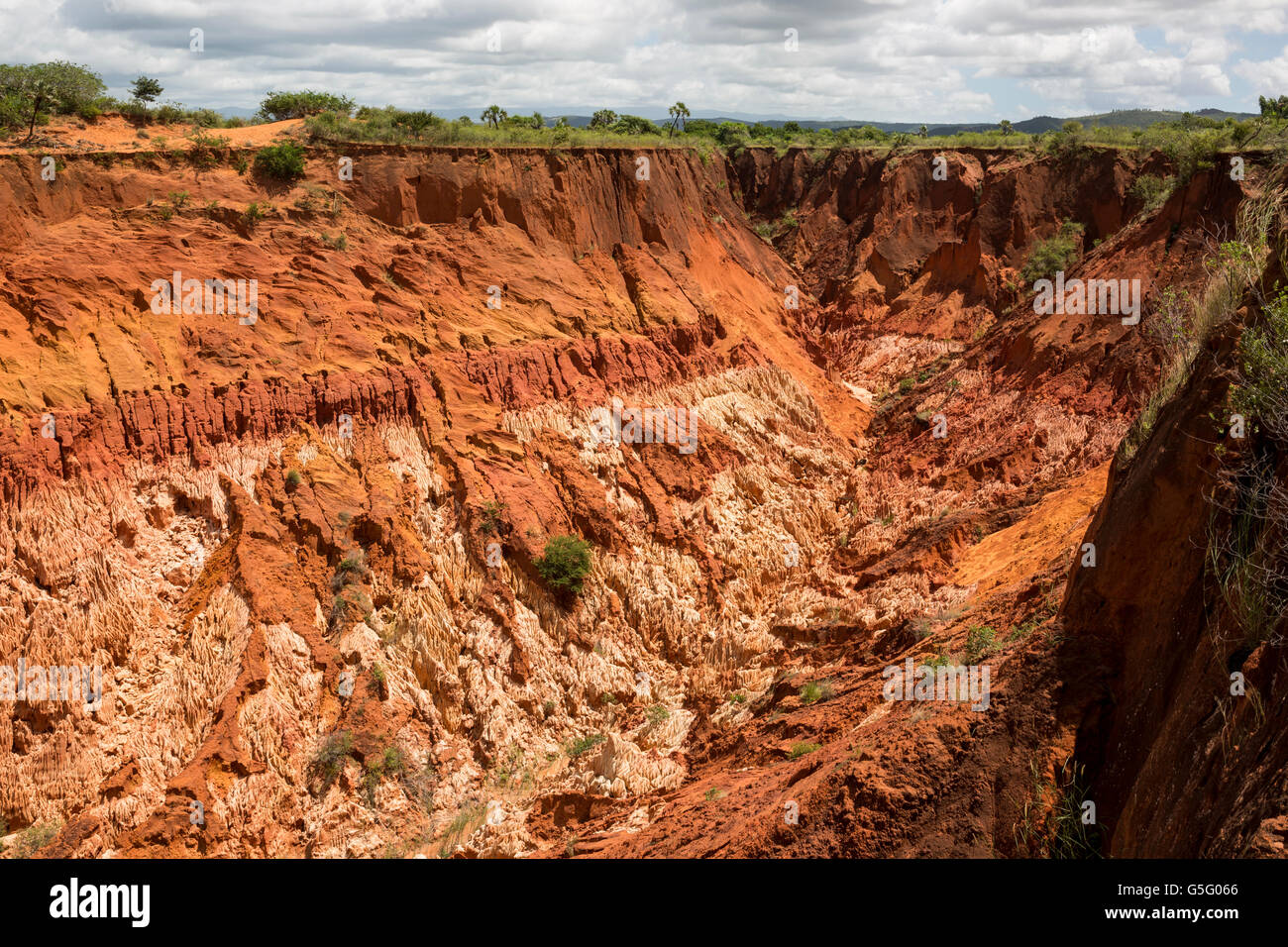 Red Tsingy in Madagascar, Africa. Stone formation of red laterite ...