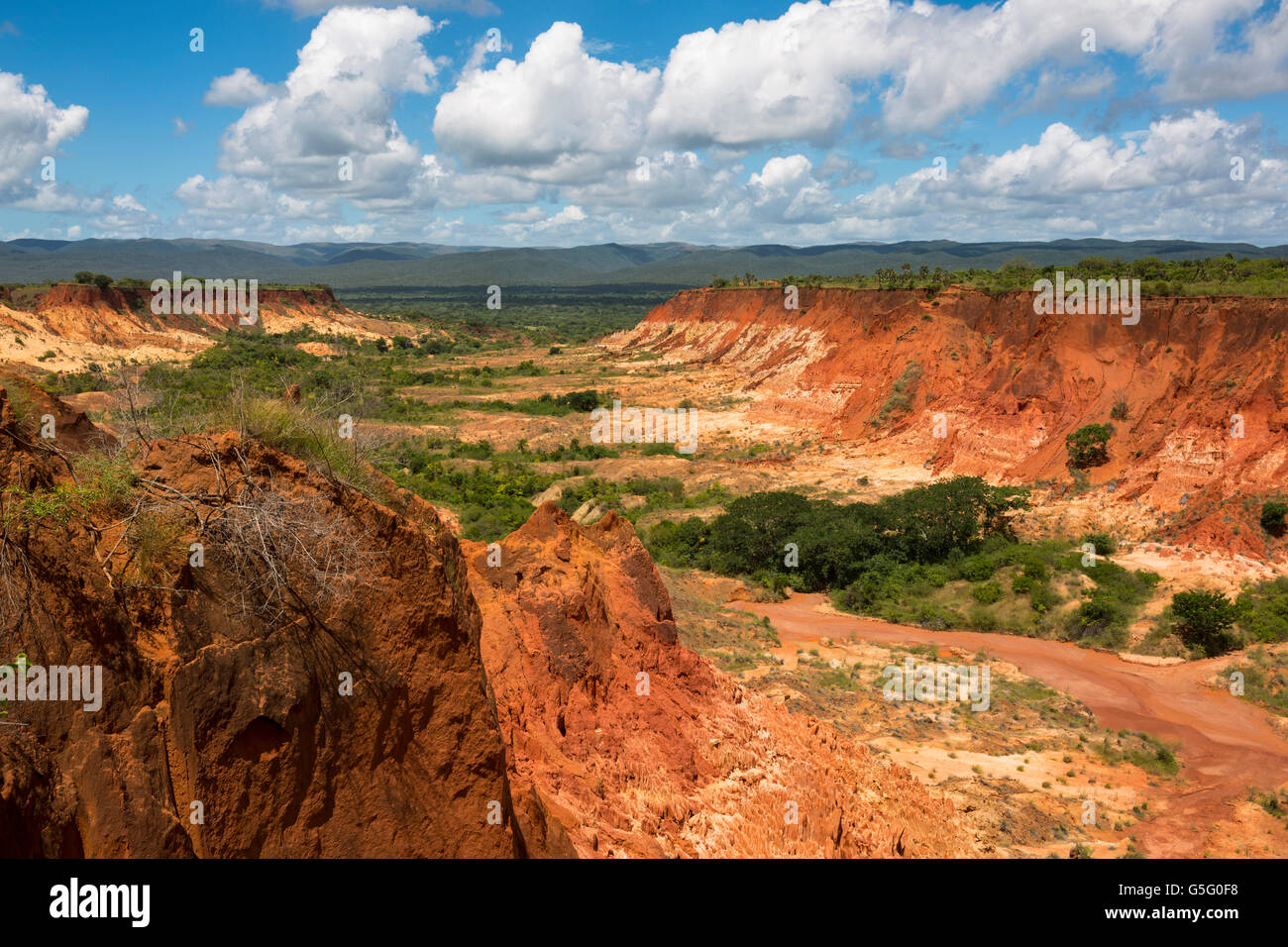 Red Tsingy in Madagascar, Africa. Stone formation of red laterite ...