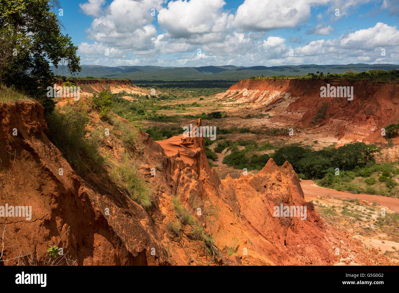 Red Tsingy in Madagascar, Africa. Stone formation of red laterite ...