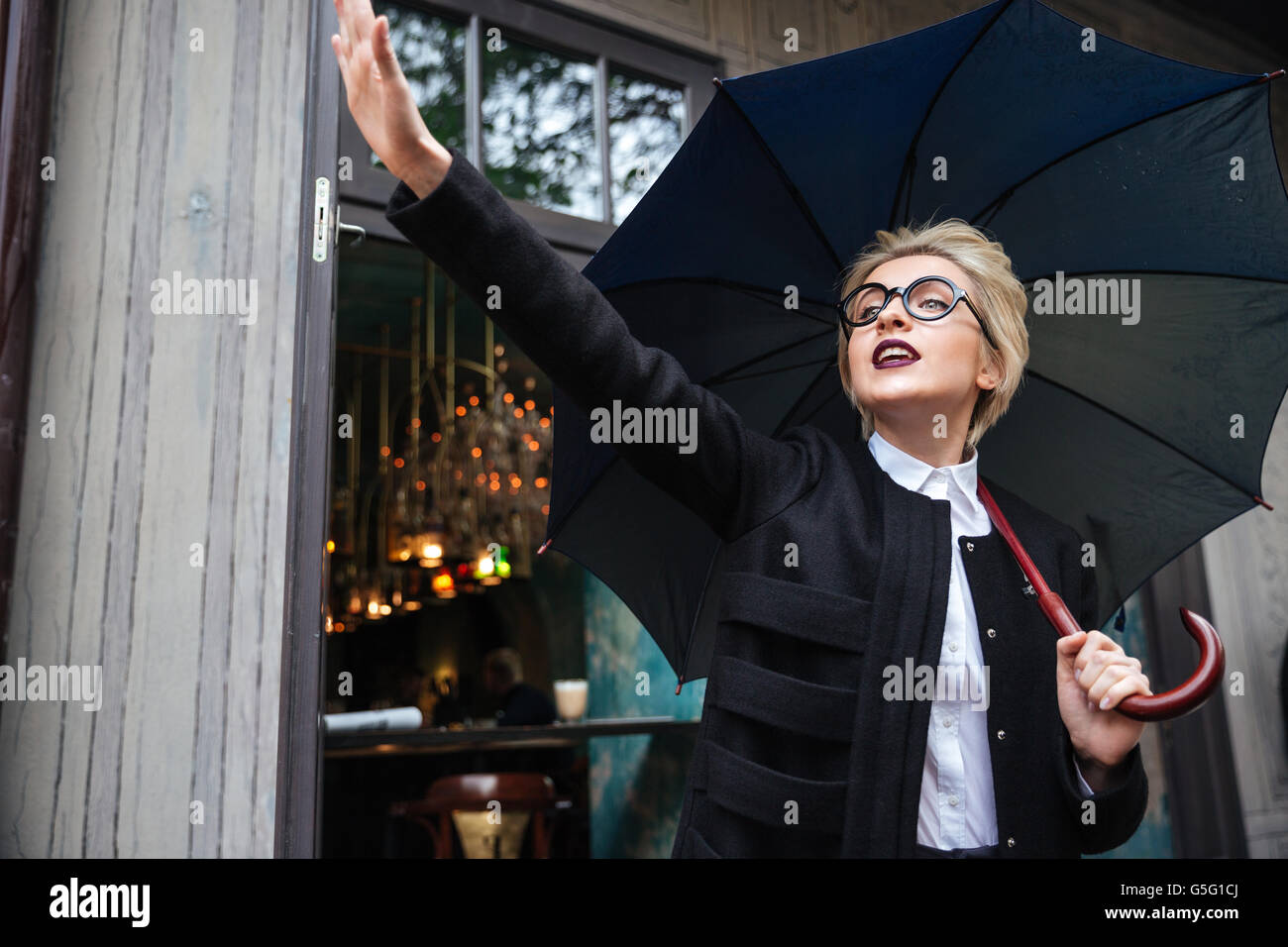 Beauty portrait fashion waving hi-res stock photography and images - Alamy