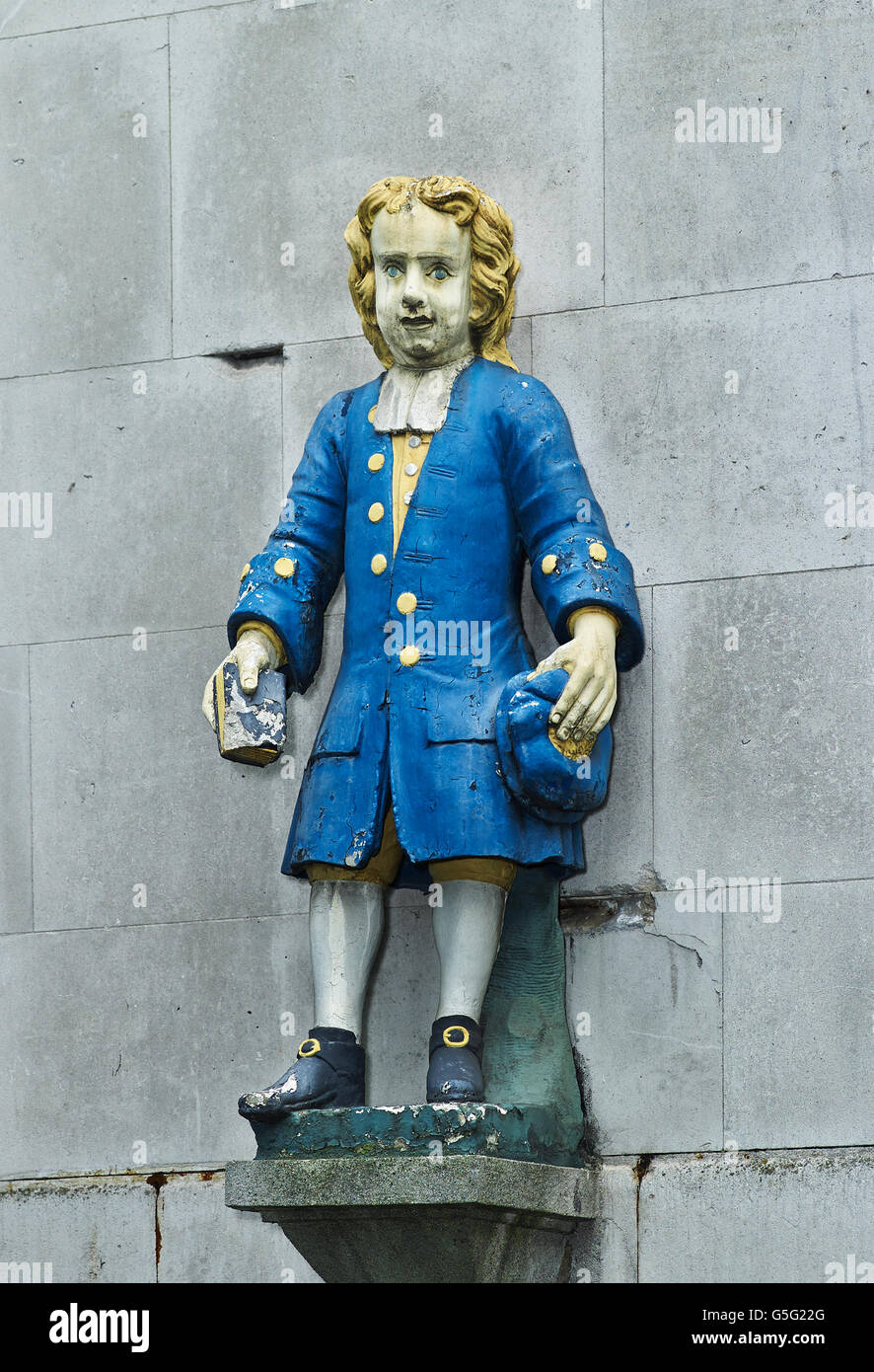 St Andrew's Holborn: blue coat orphan boy wearing blue coat and holding ...