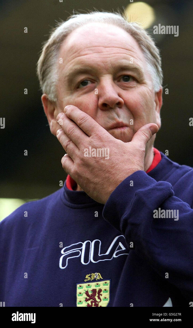 Scotland manager Craig Brown in in deep thought before the Group Six ... Scotland manager Craig Brown in in deep thought before the Group Six ...