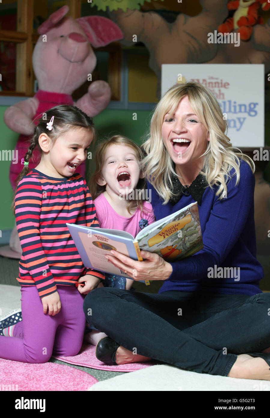 Mother of two, Zoe Ball reads to children at the launch of the Winnie ...