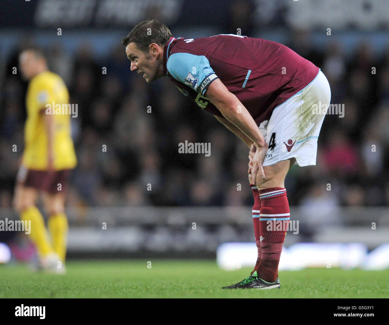 West Ham United's Kevin Nolan looks dejected during the Barclays ...