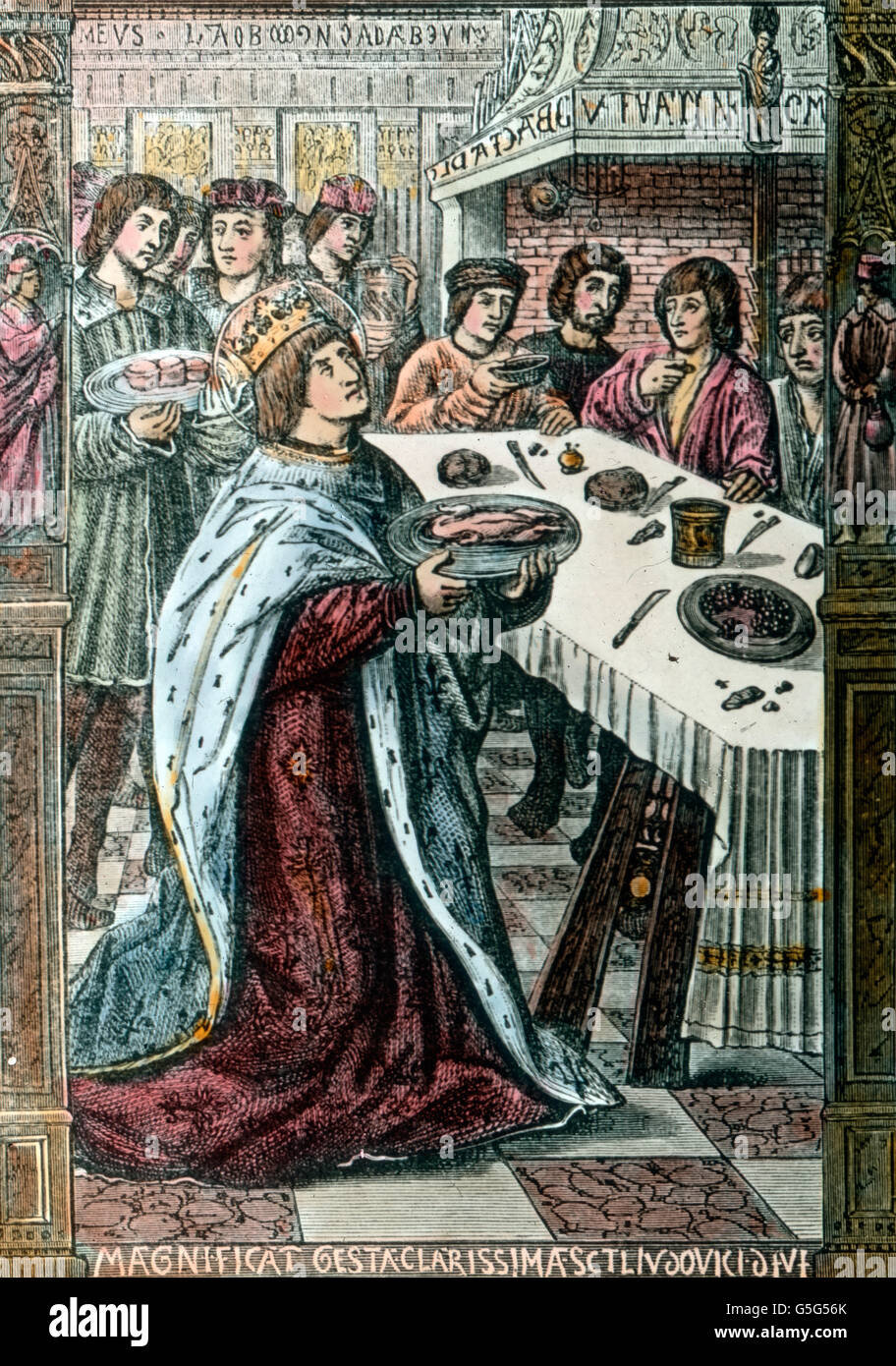 König Ludwig IX., der Heilige. King Louis IX of France, aka: Saint ...