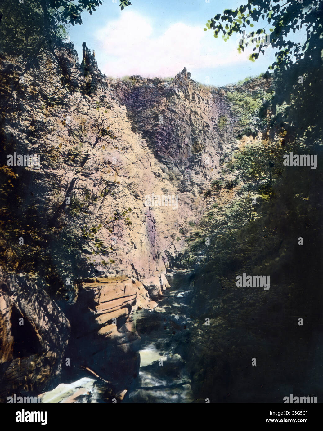 Der Bodekessel im Harz. A view to the Bode valley at the Harz region ...