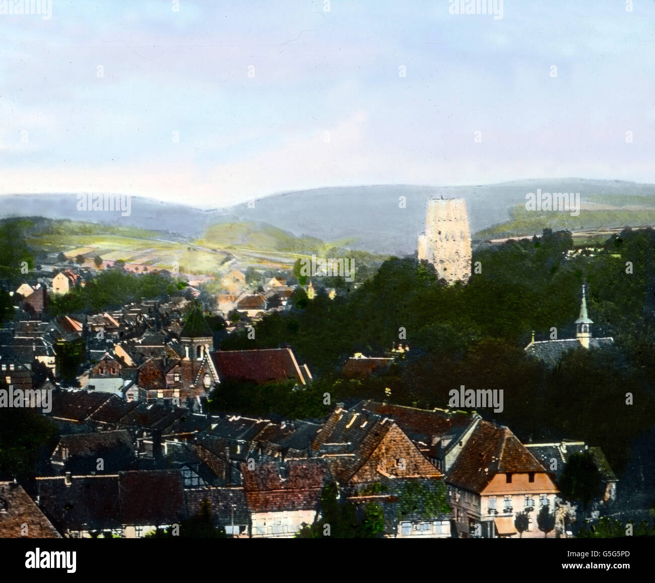 Blick auf die Stadt Osterode. View of the city of Osterode in the Harz ...