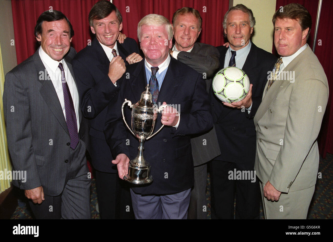 Stars from the England and West German teams who played in the 1966 ...