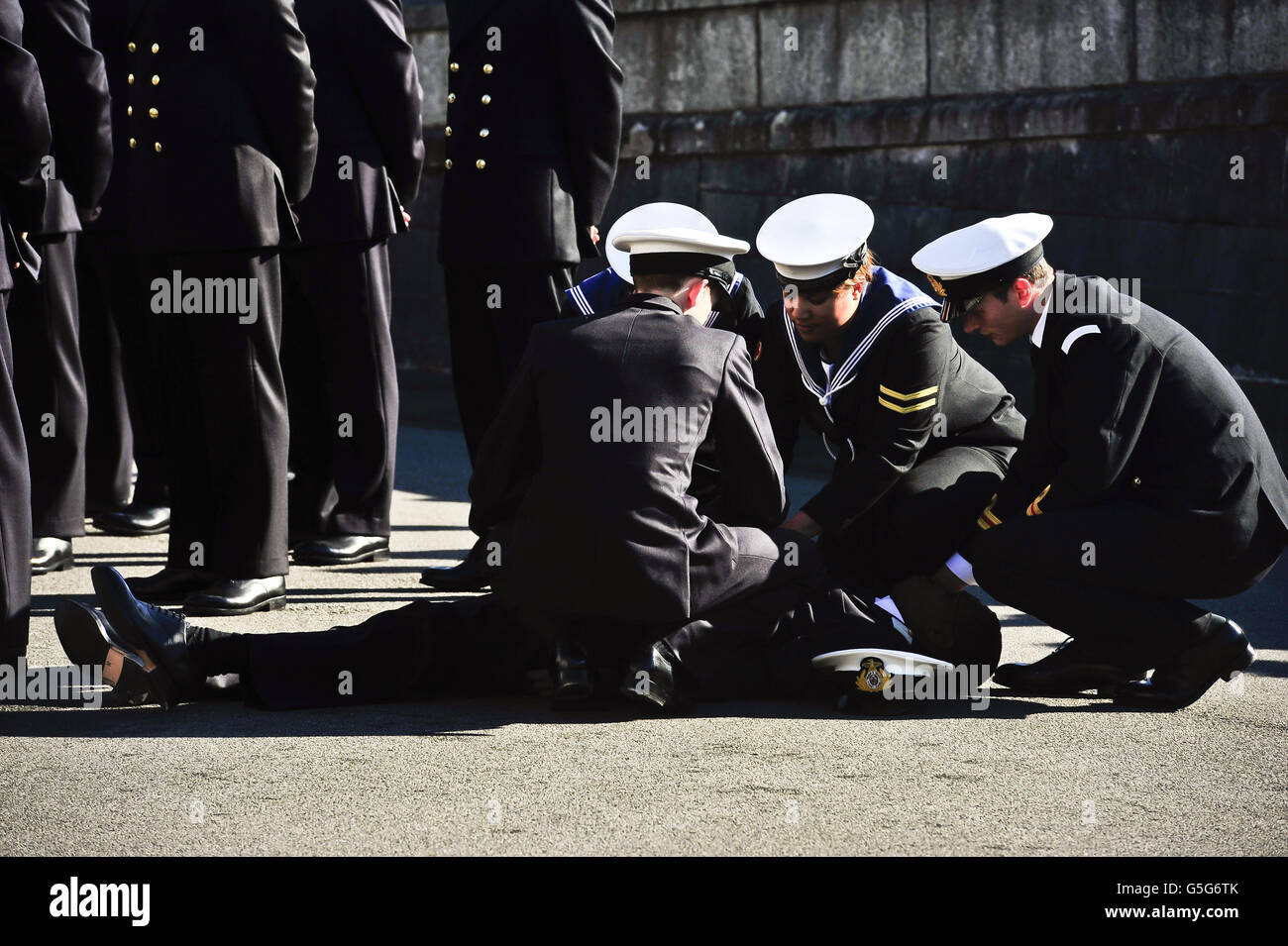 Britannia Royal Naval College parade Stock Photo - Alamy