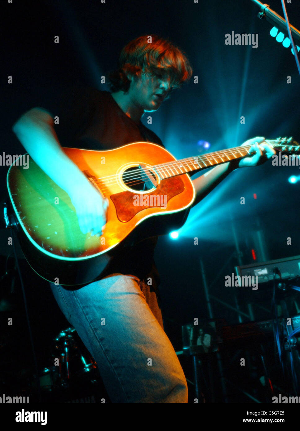 James Walsh, the lead singer of Starsailor performs during the Q Awards ...