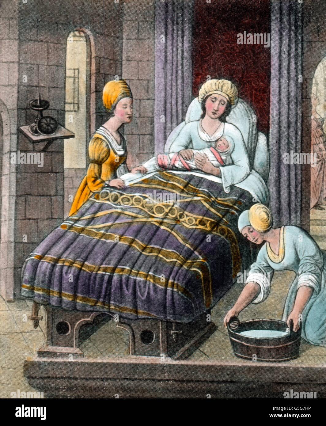 Elisabeths Geburt. The birth of Elizabeth. women, mother, giving birth ...