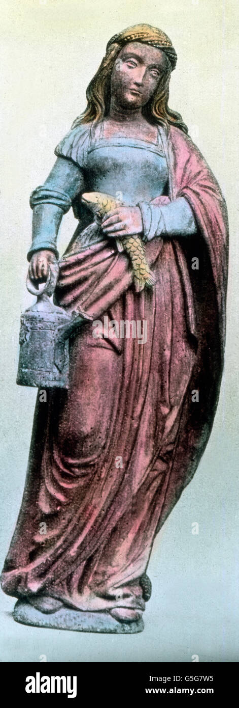 Elisabeth mit dem Fisch. Elizabeth brings fish and water to the poor ...