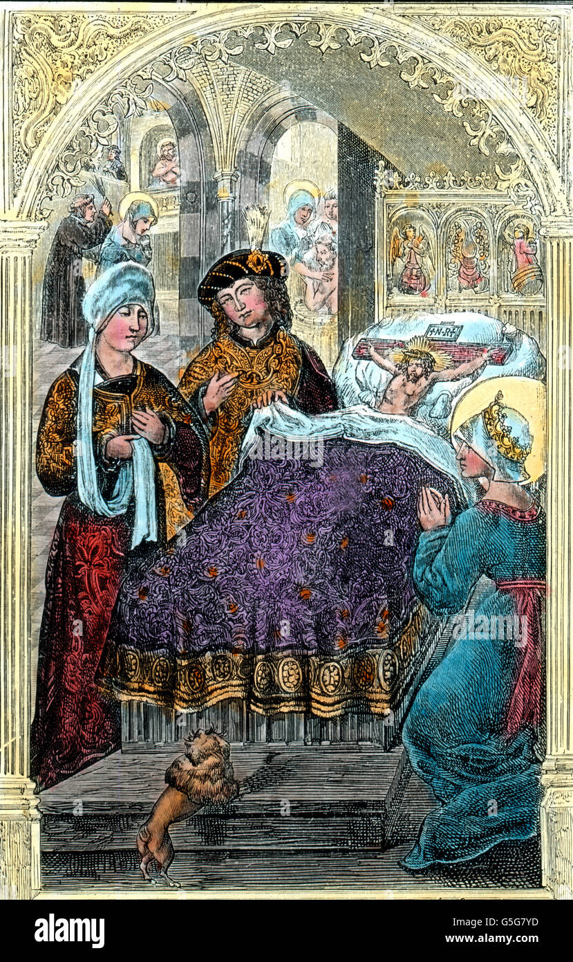 Elisabeth und der Gekreuzigte. Elizabeth and the crucified. Jesus ...