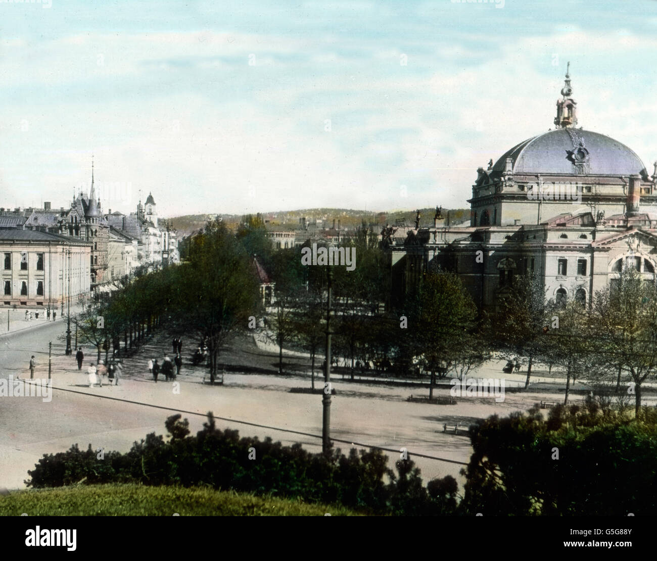 Oslo, Nationaltheater. The National Theatre in the city of Oslo. Europe ...