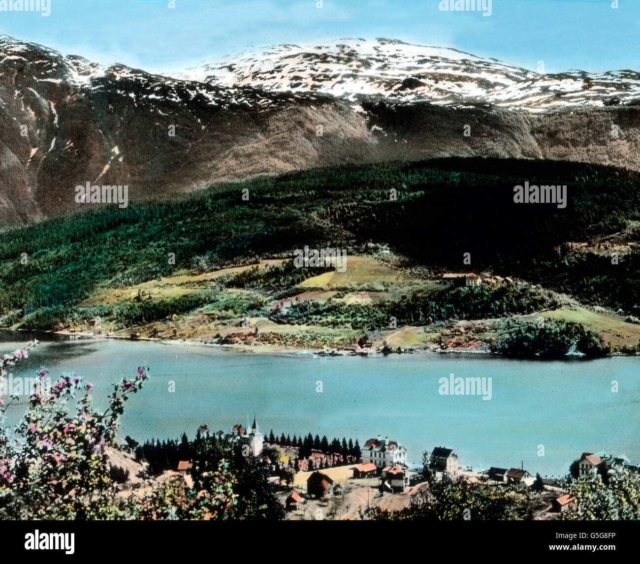 Hardangerfjord, Ulvik. landscape, scenic, village, settlement, houses ...