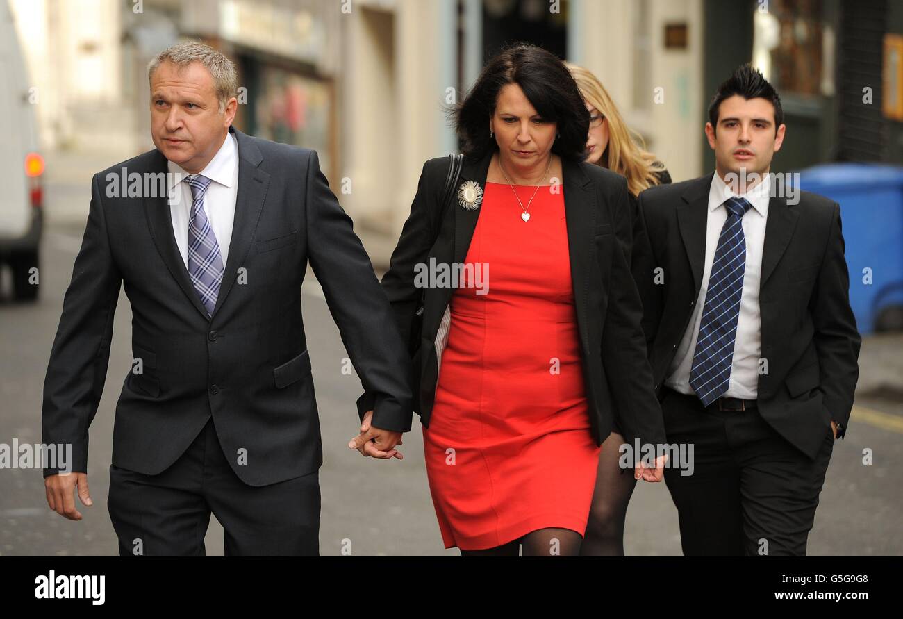 Elaine O'Callaghan mother of Sian O'Callaghan arrives with partner Pete ...
