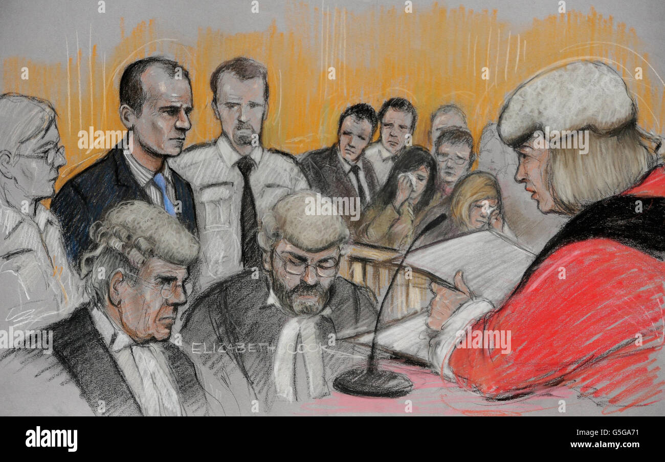 Court Trial Drawing