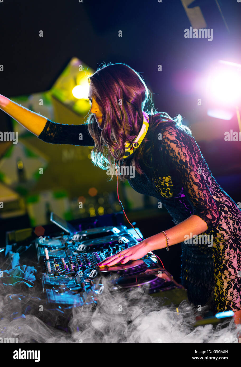 Female Disc Jockey Wallpaper