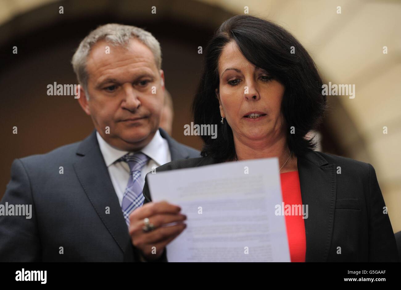 Elaine O'Callaghan mother of Sian O'Callaghan makes a statement with ...