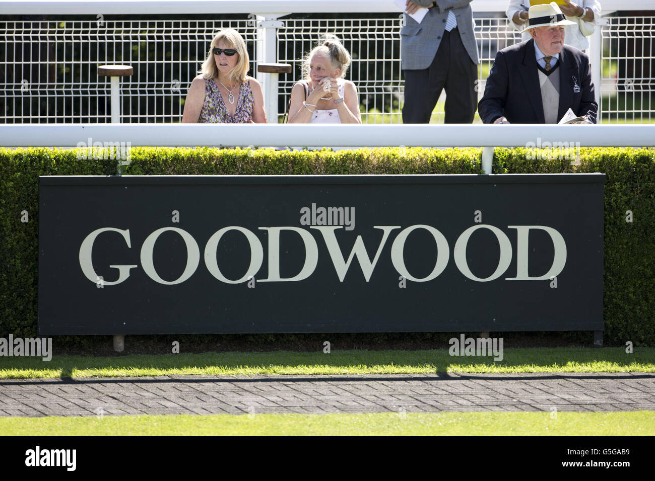 Goodwood signage in the parade ring hi-res stock photography and images ...